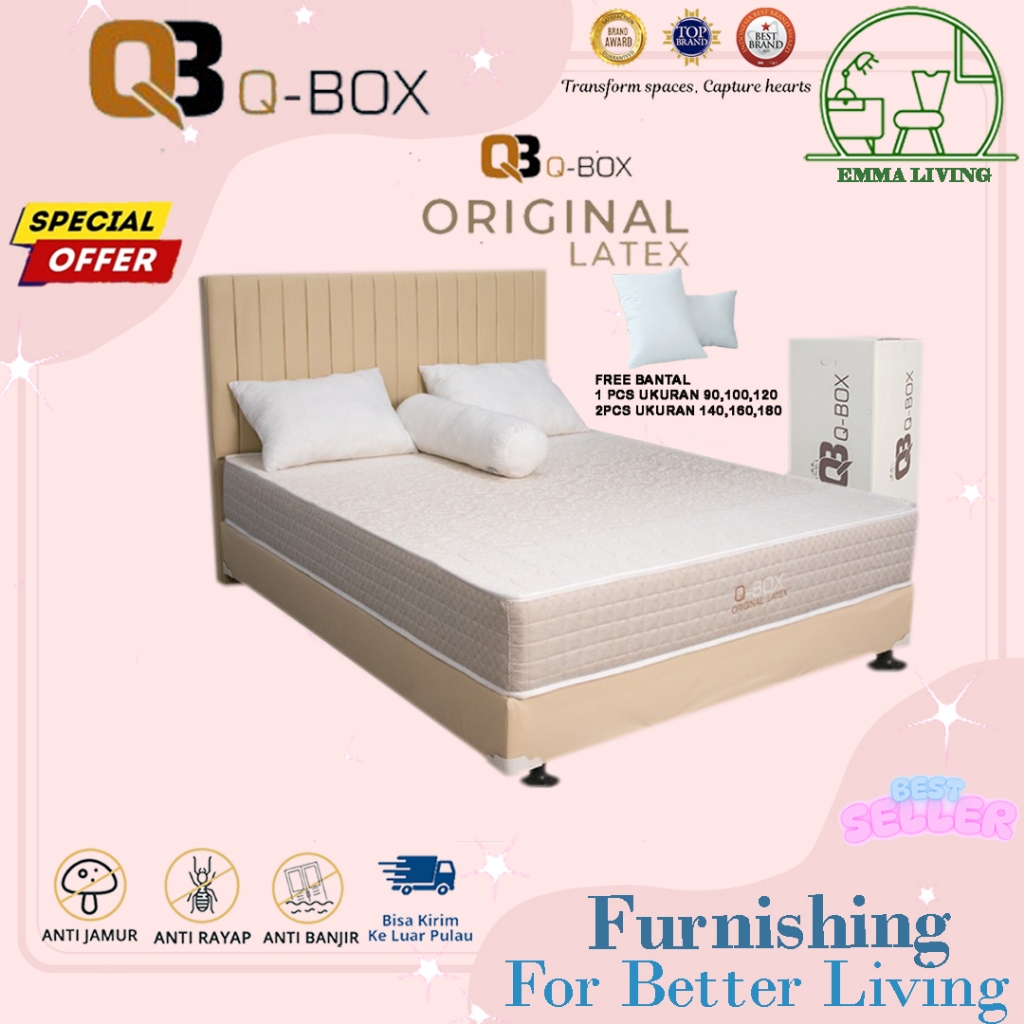 Jual Q-BOX ORIGINAL LATEX KASUR DALAM BOX ATAU IN BOX MATRAS GARANSI 10 ...