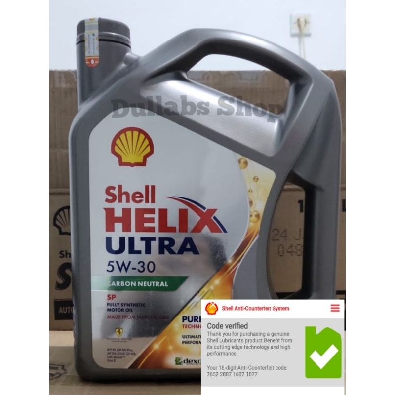 Jual Shell helix ultra 5w-30 ORIGINAL BARCODE | Shopee Indonesia