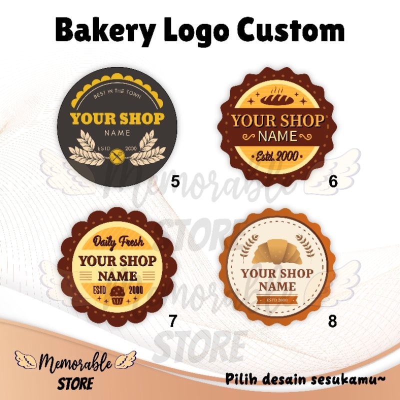 Jual Stiker Custom Roti Anti Air Label Nama Makanan Murah Bakery Bread ...