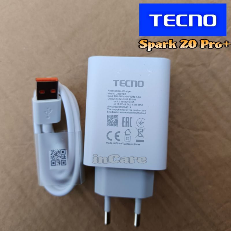 Jual Charger Tecno 33W Spark 20 Pro, Spark 30 Pro dan Spark 20 Pro ...