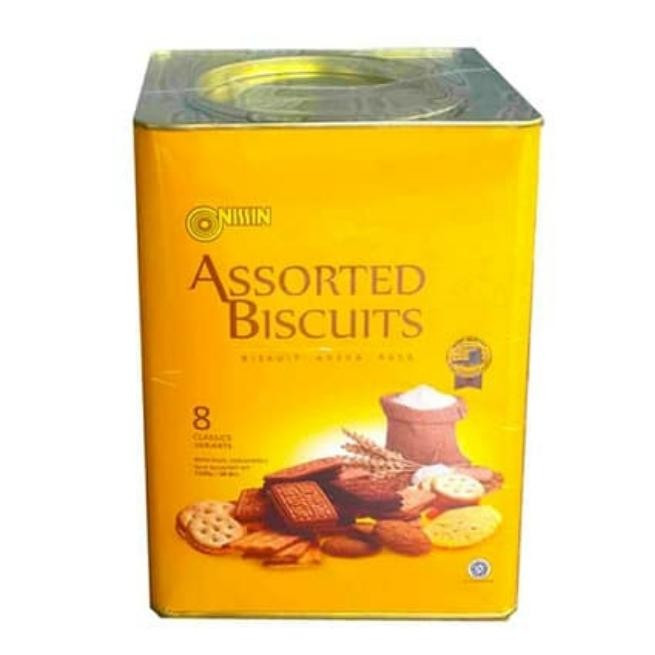 Jual Biskuit Aneka Rasa NISSIN Assorted Biscuits Kaleng Kuning 1000 Gr ...