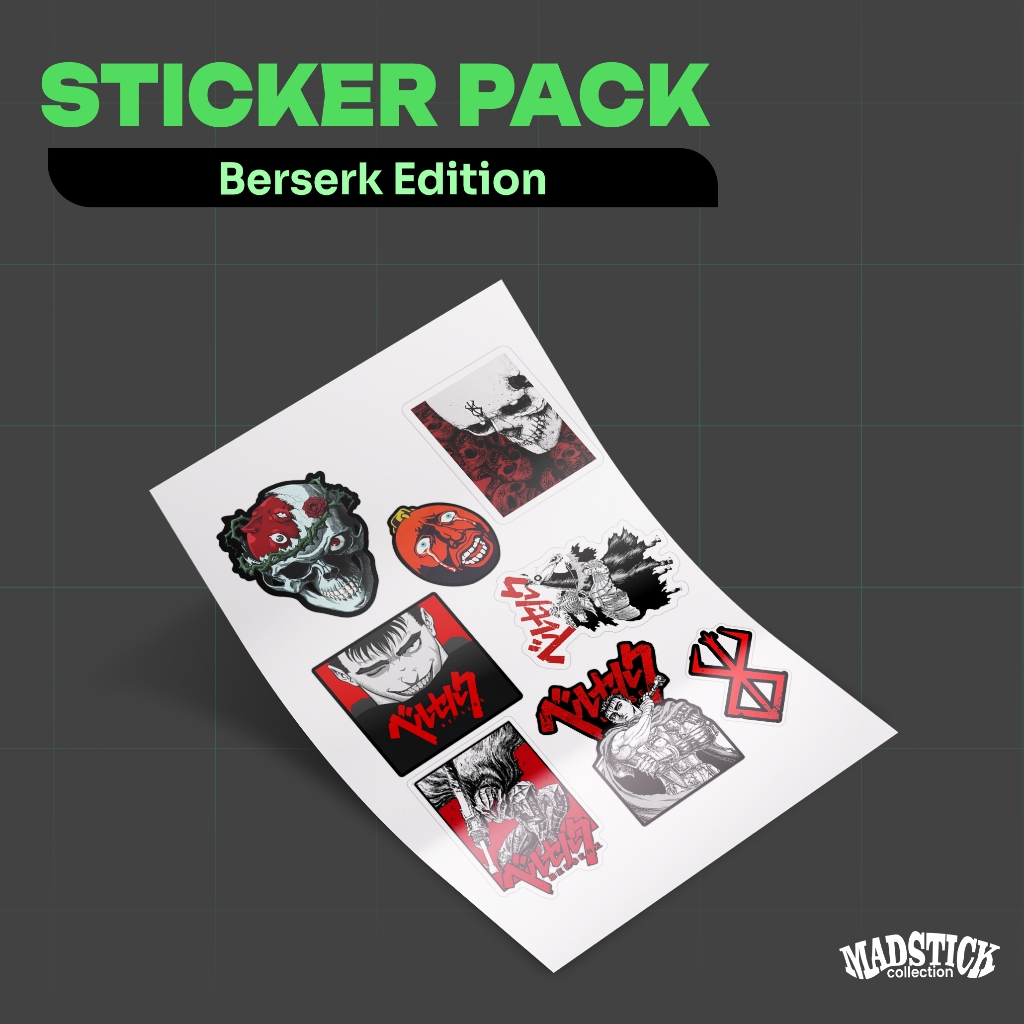 Jual STICKER PACK BERSERK / STICKER ANIME / STICKER AESTHETIC / STIKER ...