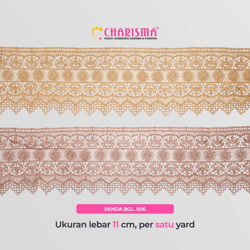 Jual Charisma Renda Bordir BGL 006 - Renda Bordir Untuk Pakaian / Lebar ...