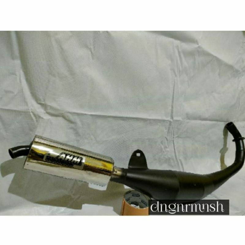 Jual Yamaha alfa Ahm exhaust ekzos cham Ahm alfa black krumm | Shopee ...