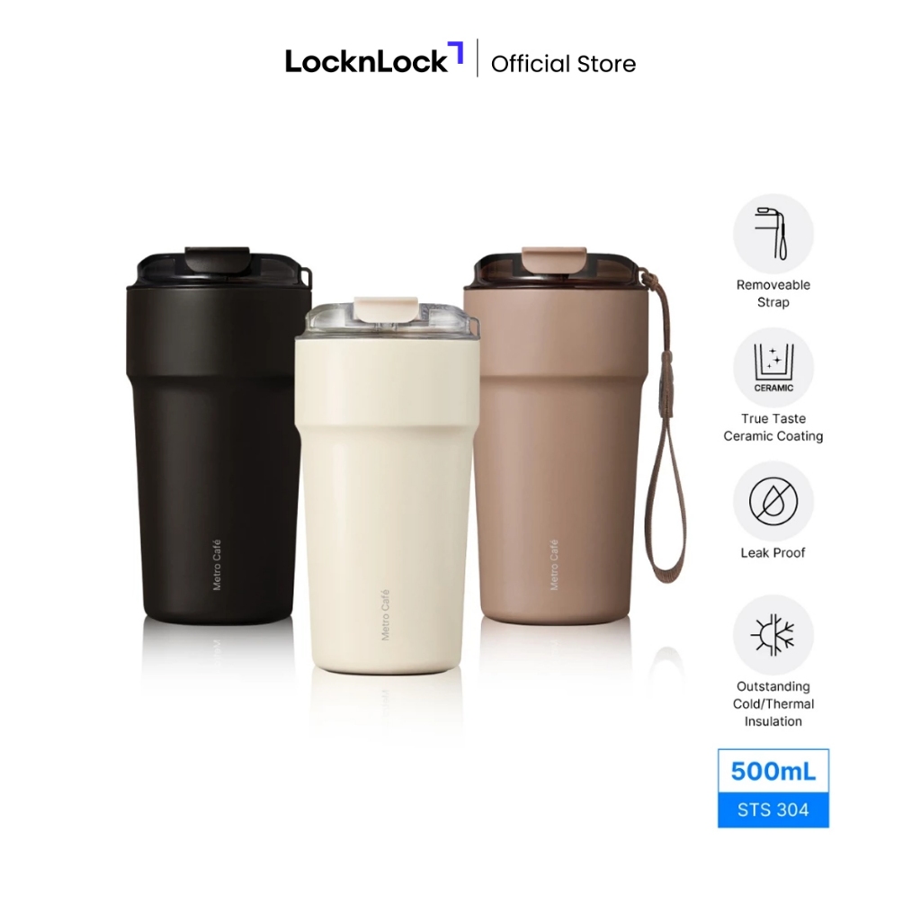 Jual LocknLock Metro Cafe Ceramic Coating Tumbler 500ml - LHC4357 ...