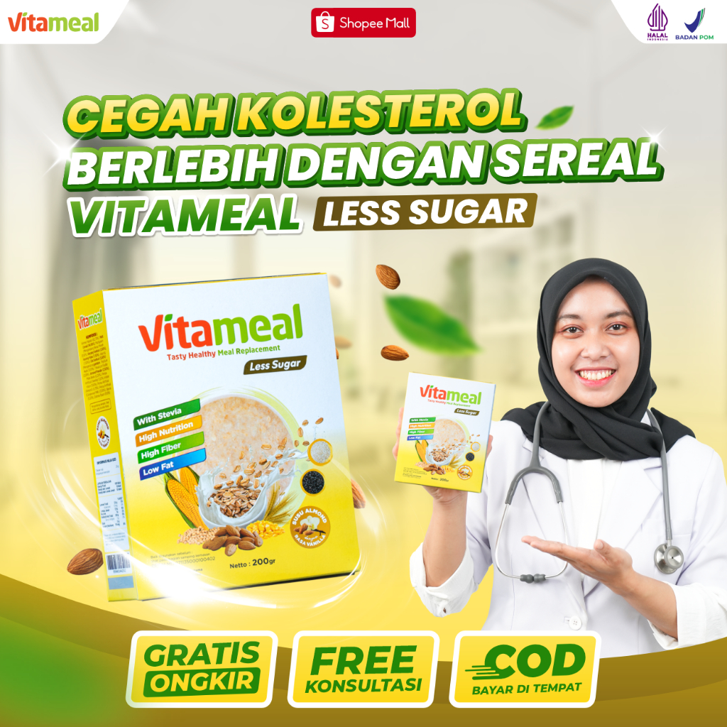 Jual Vitameal Less Sugar - Sereal Vitameal Less Sugar Membantu Mengontrol Kolesterol Berlebih ...