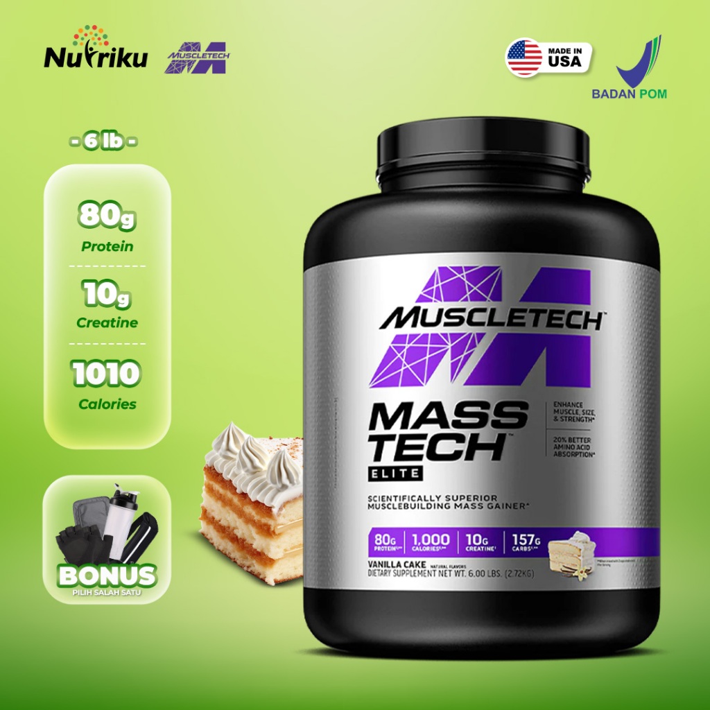 Jual Muscletech Masstech Gainer Mass Bulking 6lb Original | Shopee ...