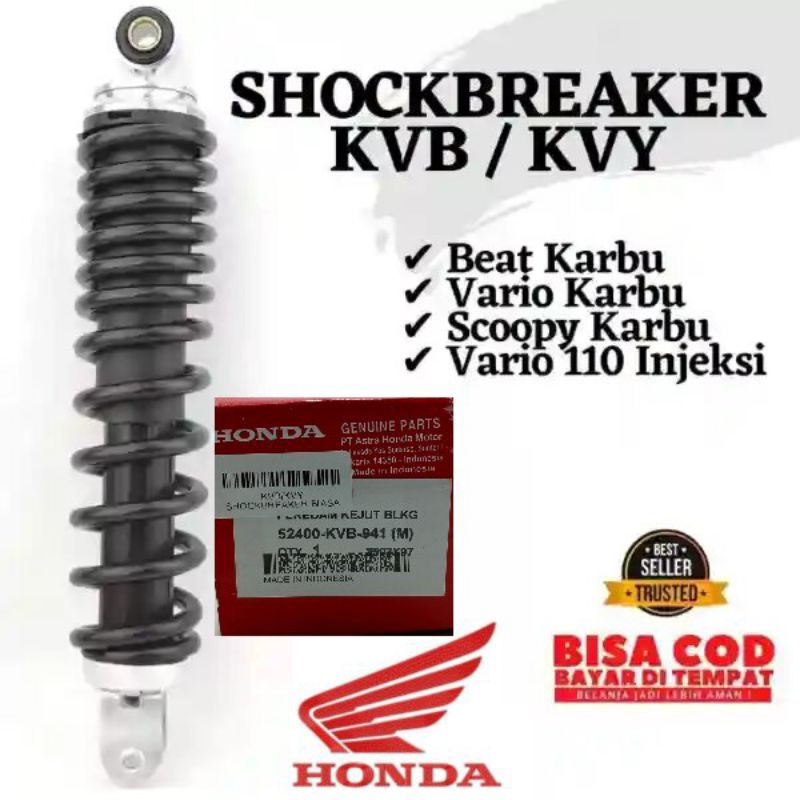 Jual SHOCKBREAKER BELAKANG KODE-KVB/KVY HONDA BEAT/VARIO/SCOOPY KARBU KUALITAS ASLI ORI PRESISI ...