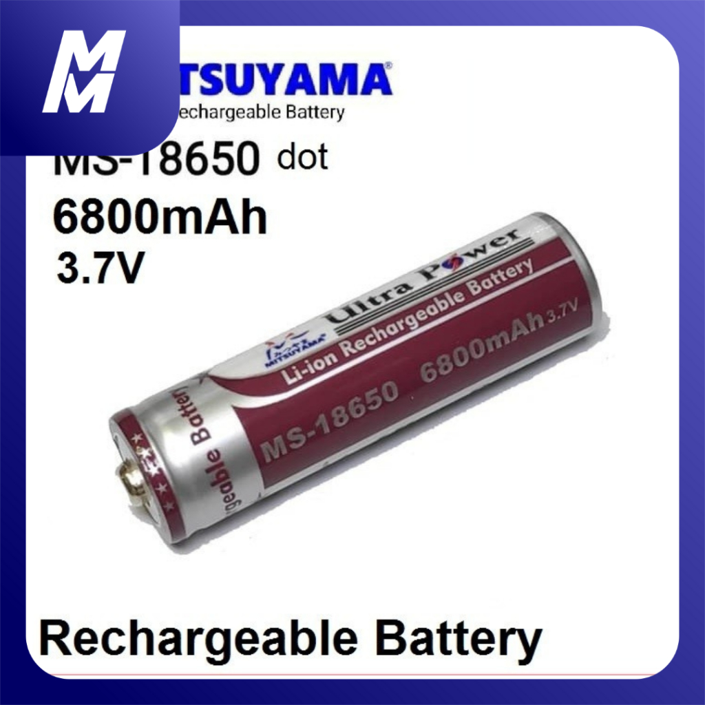 Jual Batu Swat Mitsuyama | Batre Charge Mitsuyama | Baterai Isi Ulang MS-18650 6800 mAh | Shopee ...