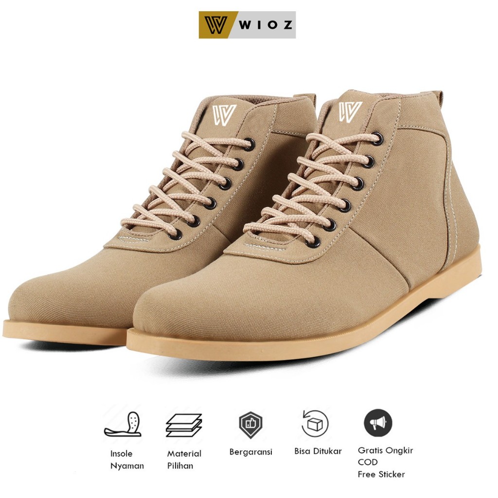 Jual Wioz Sepatu Casual Pria W 42864 Boots Semi Formal Kuliah Kerja ...