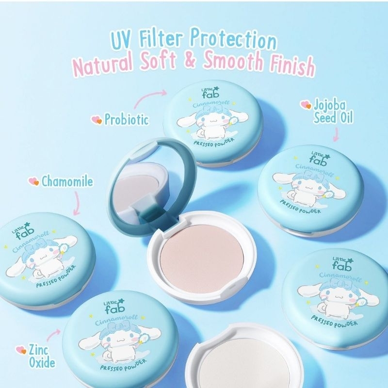 Jual Little Fab Kids Pressed Powder Sanrio Cinnamoroll Limited edition ...