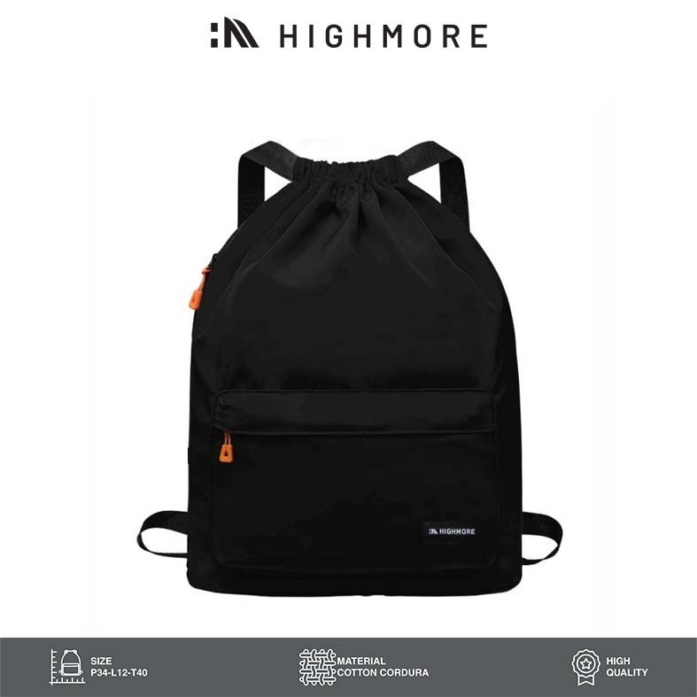 Jual HIGHMORE Tas Ransel Serut Sekolah Backpack Pria Wanita Serbaguna Tas Olahraga Outdoor ...