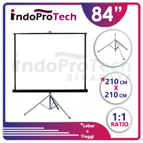 Jual Layar Proyektor Tripod 84 inch | Interviu Screen Projector Kaki ...