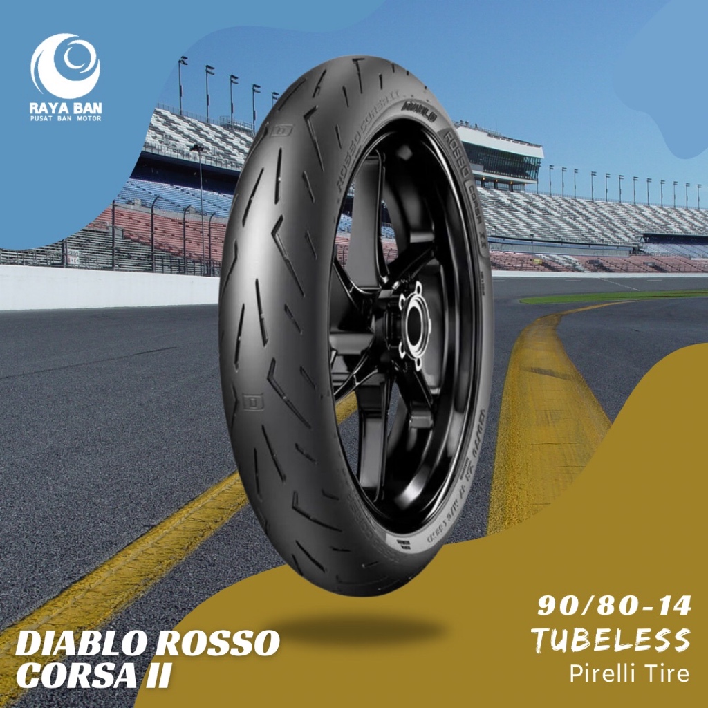 Jual Ban Motor Pirelli Diablo Rosso Corsa II 90/80-14 Tubeless Ring 14 ...