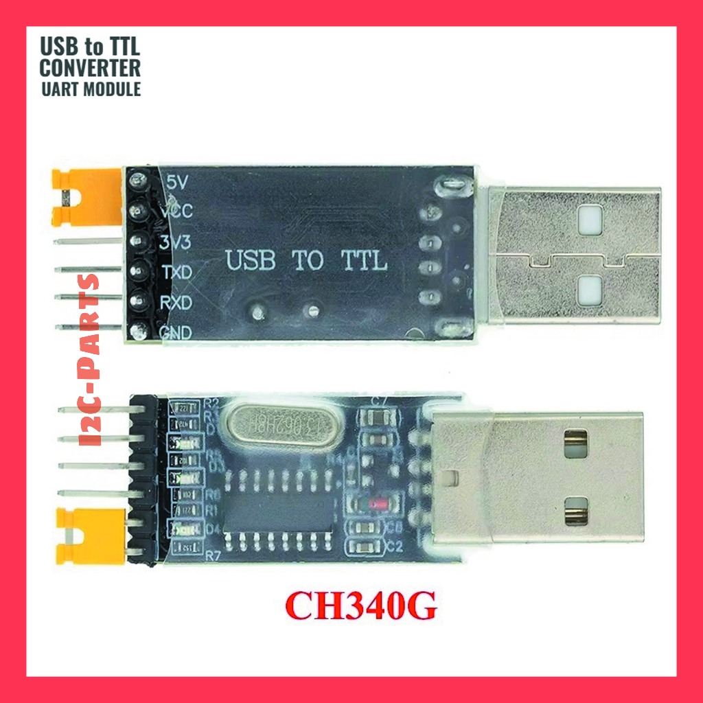 Jual USB To TTL CH340 Module CH340G Serial Converter UART 3.3V Modul 5V | Shopee Indonesia