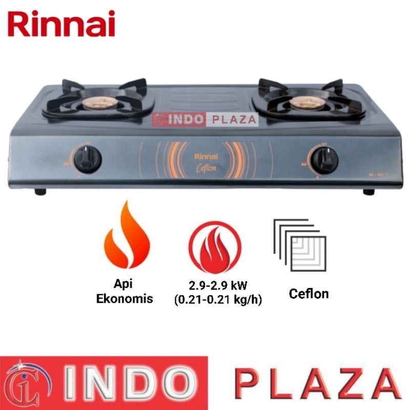 Jual KOMPOR GAS 2 TUNGKU RINNAI RI-522C/ KOMPOR RINNAI 2 TUNGKU ...