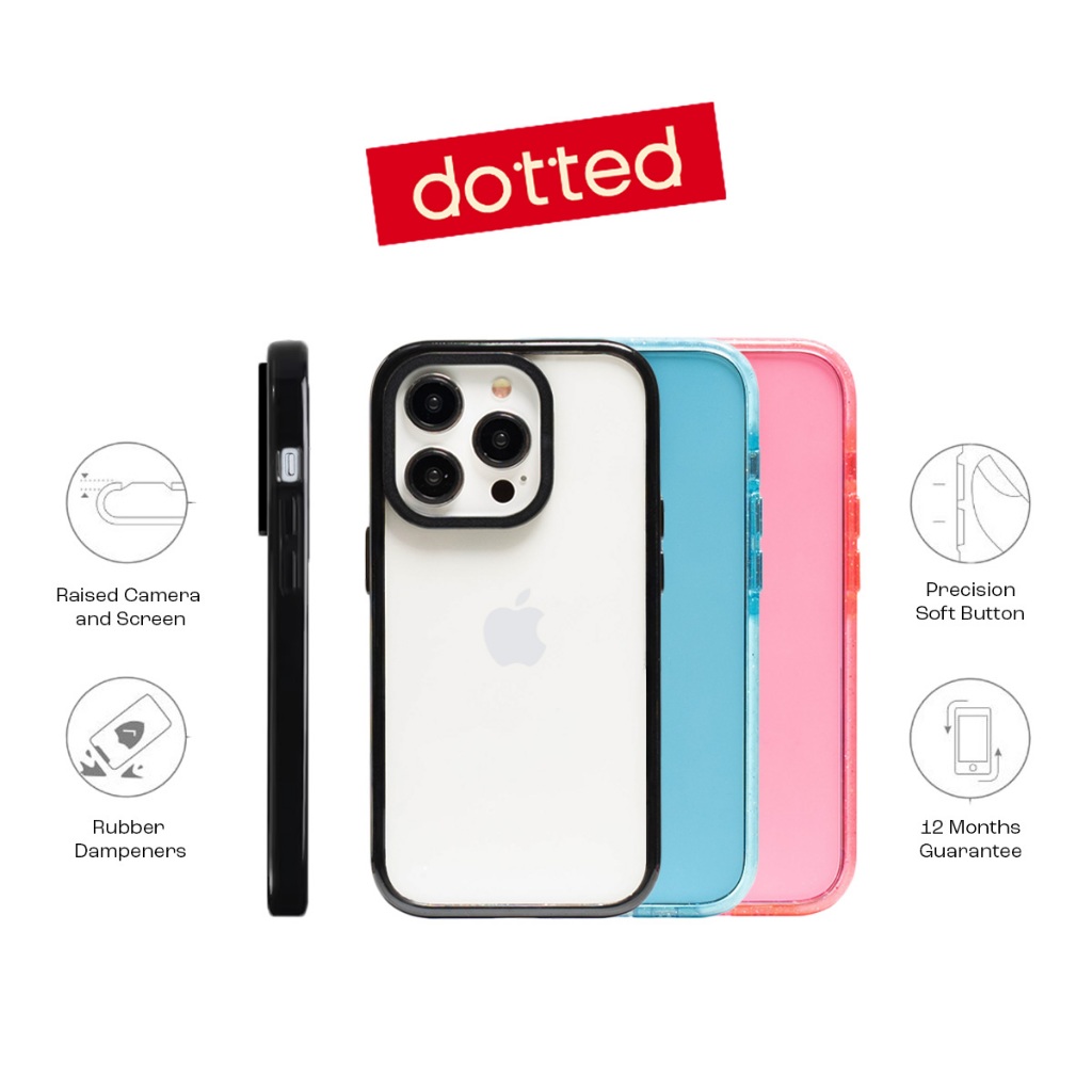 Jual Dotted - Case iPhone Polos Anti Kuning Anti Yellowing Shock Proof ...