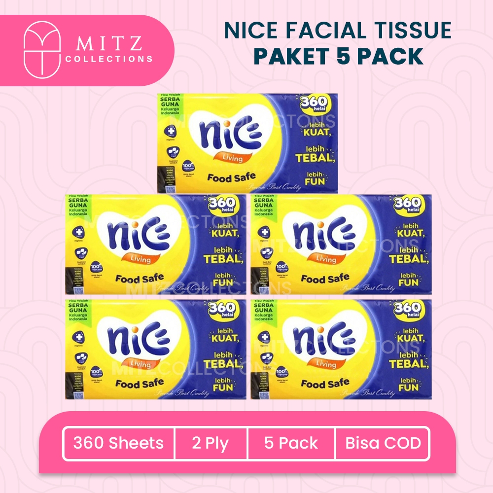 Jual PAKET (5pcs) Tissue NICE 360 helai kemasan baru NEW !!! (5pcs ...
