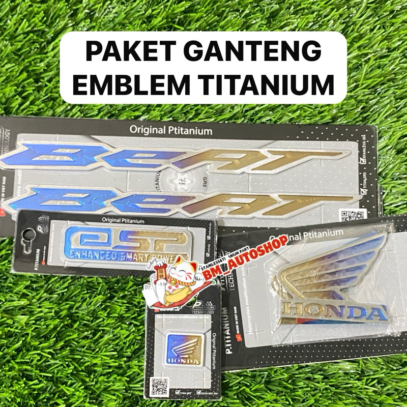 Jual PAKET EMBLEM TITANIUM ALL MOTOR BEAT VARIO SCOOPY STYLO PCX CLICK ...