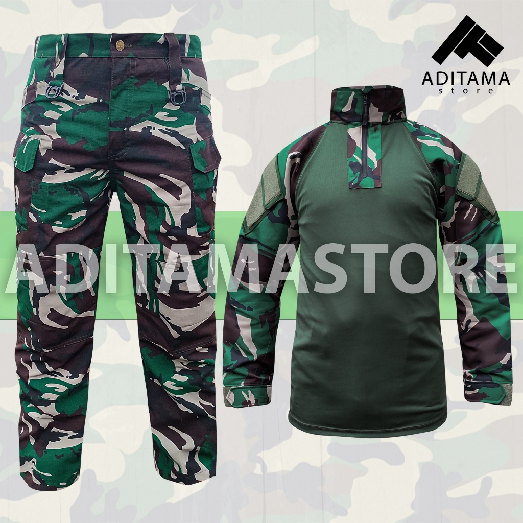 Jual SATU SET SETELAN Baju Kaos BDU TActical Combat Lengan Panjang Celana Tactical Malvinas TNI ...