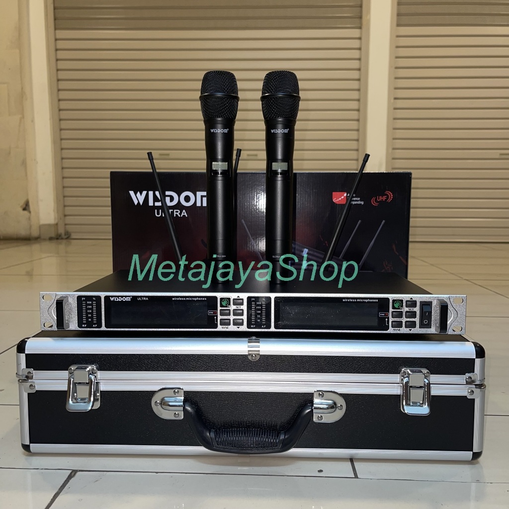Jual Mic Wireless WISDOM ULTRA Q6+ Original 2 Handheld Vocal Artis Free ...