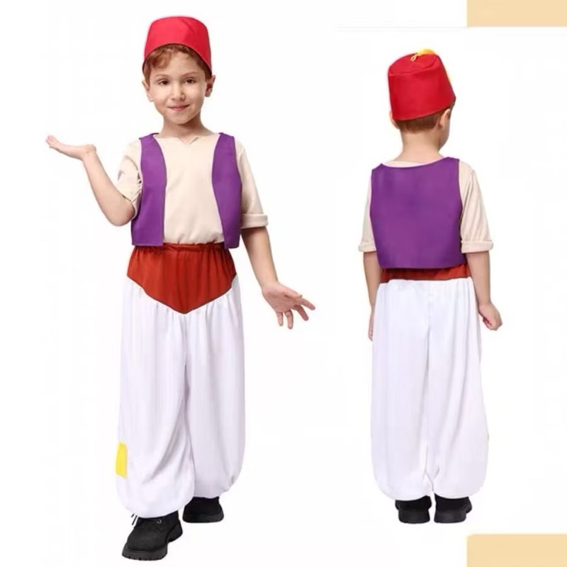 Jual aladdin arabian costume agrabah boy | kostum aladin arab anak laki ...