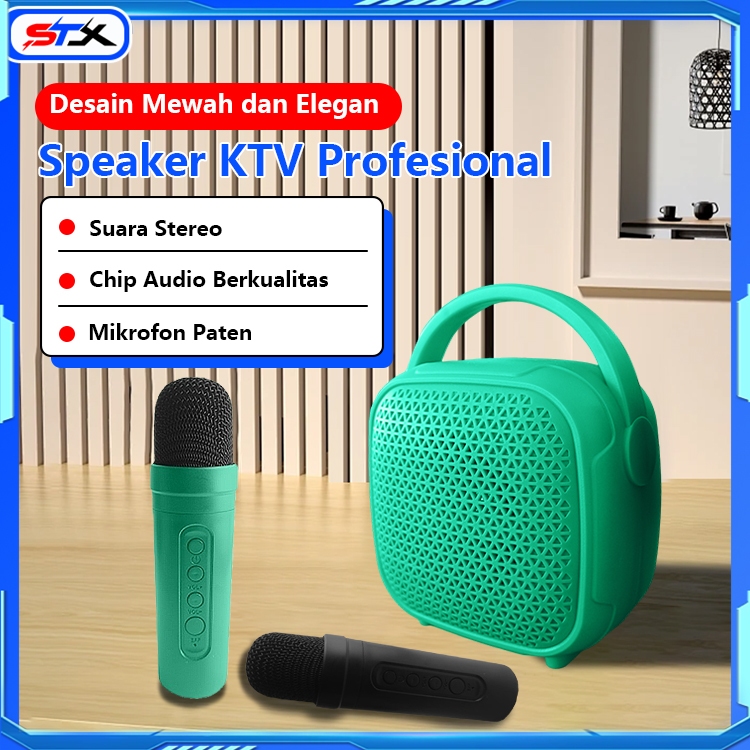 Jual STX Speaker Bluetooth Audio Mikrofon Nirkabel Kartu Plug-In All-In-One Set Ktv Mikrofon ...