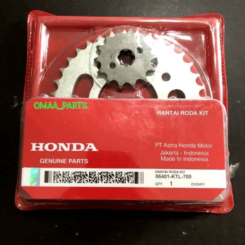 Jual Paket Gear Set Supra Fit New Honda Karisma Revo Lama Supra X 125 KTL + Rantai 1 SET ...