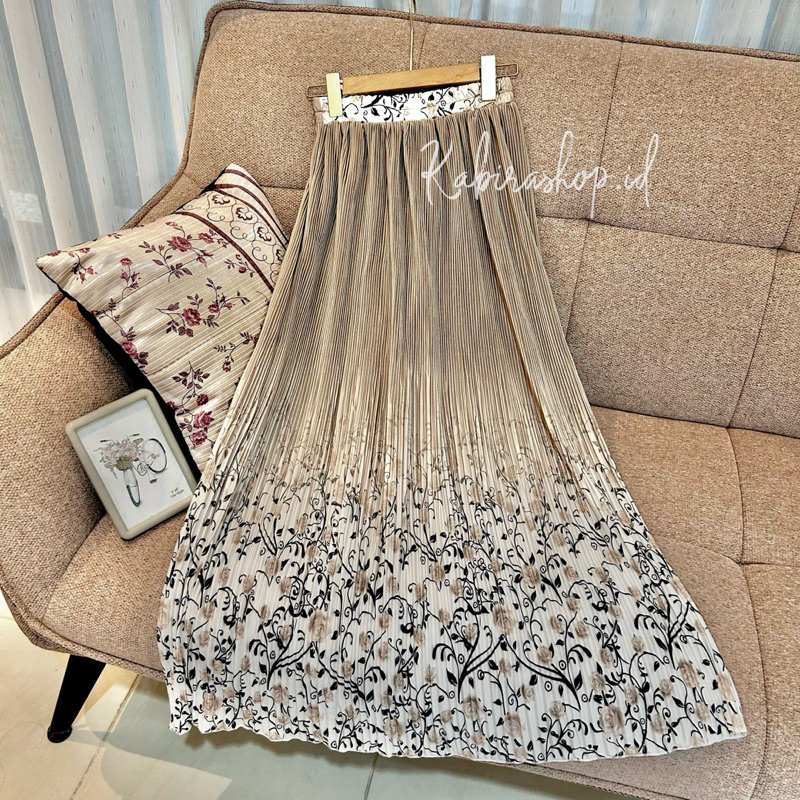 Jual Rok Plisket lidi Gradasi two to one Motif Bungan dan Bintang laut ...