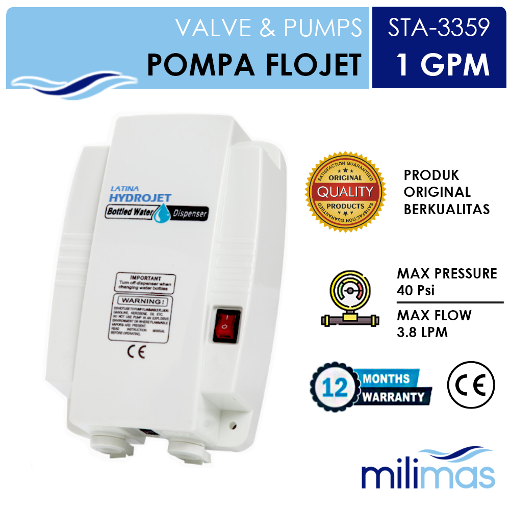 Jual HYDROJET - Mesin Pompa Booster Air Galon Tipe Flojet 1 GPM Latina ...