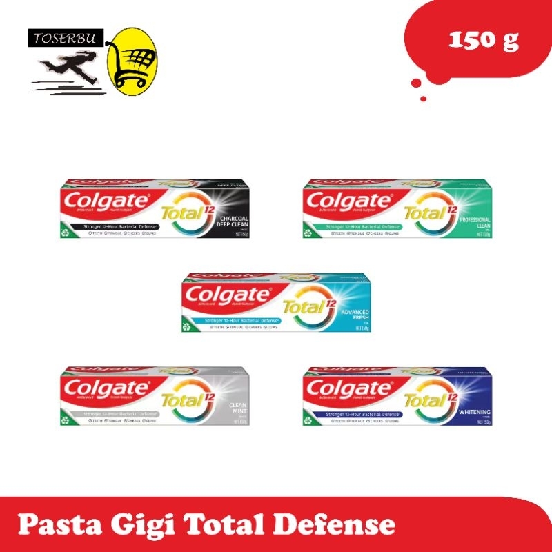 Jual COLGATE Pasta Gigi Total 12 Charcoal Professional Fresh Clean Mint ...