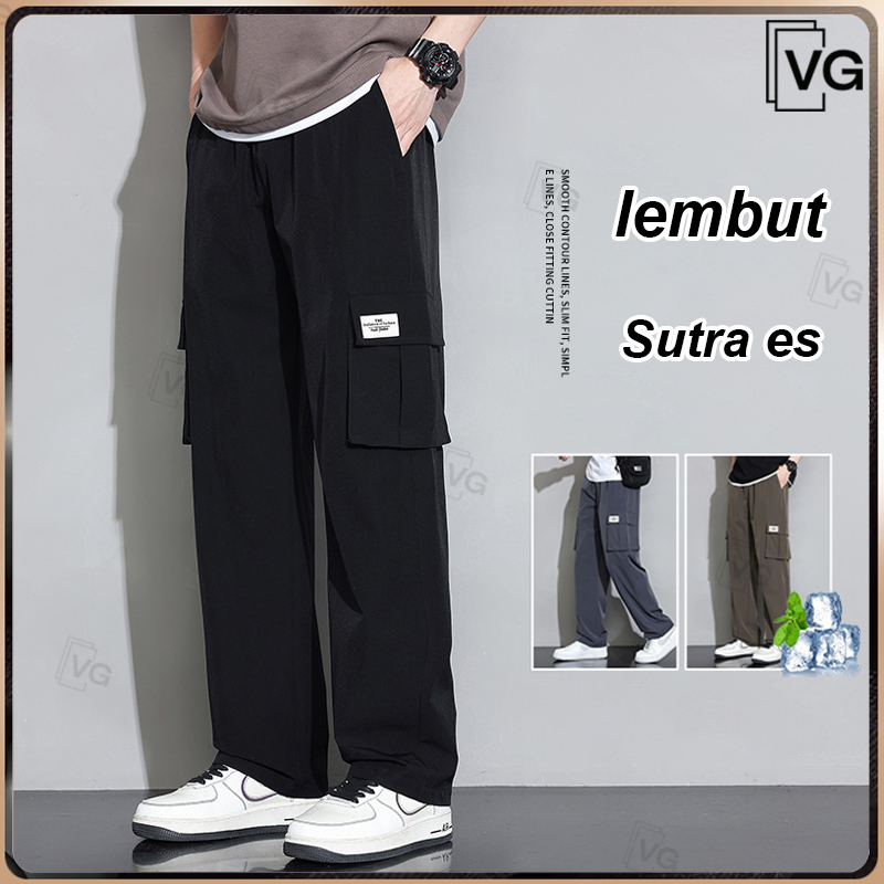 Jual Celana Cargo Panjang Pria korean style Celana kargo loose pants Casual original Cargo Pants ...