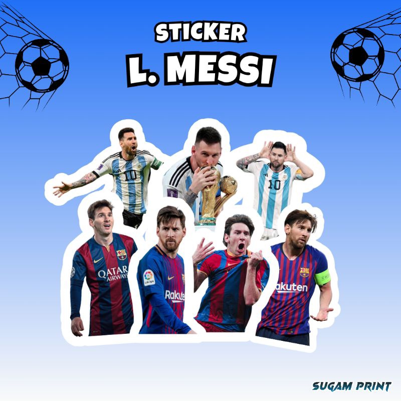 Jual Sticker "Lionel Messi" || Sticker Scrapbook, Notebook, HP, Helm ...