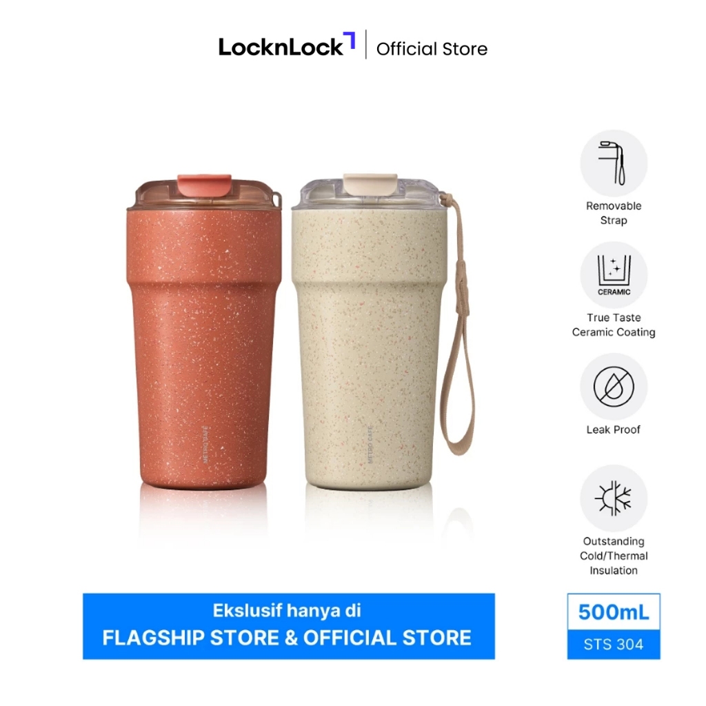 Jual NEW LocknLock Metro Cafe Ceramic Coating Tumbler 500ml - LHC4357 ...