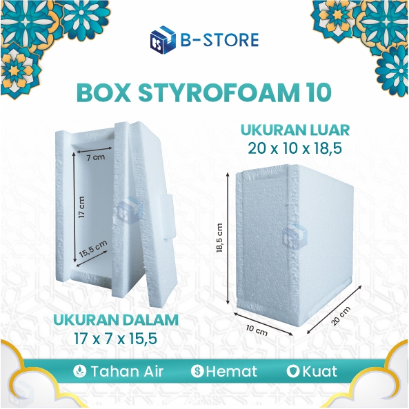 Jual Styrofoam Box / Box Gabus / Box Styrofoam Mini Custom 20x10x19 ...
