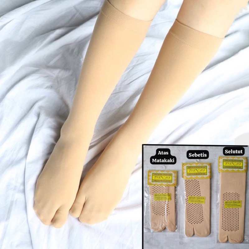 Jual Kaos Kaki Stocking Jempol Polos Wanita bintik Anti Slip Pendek ...