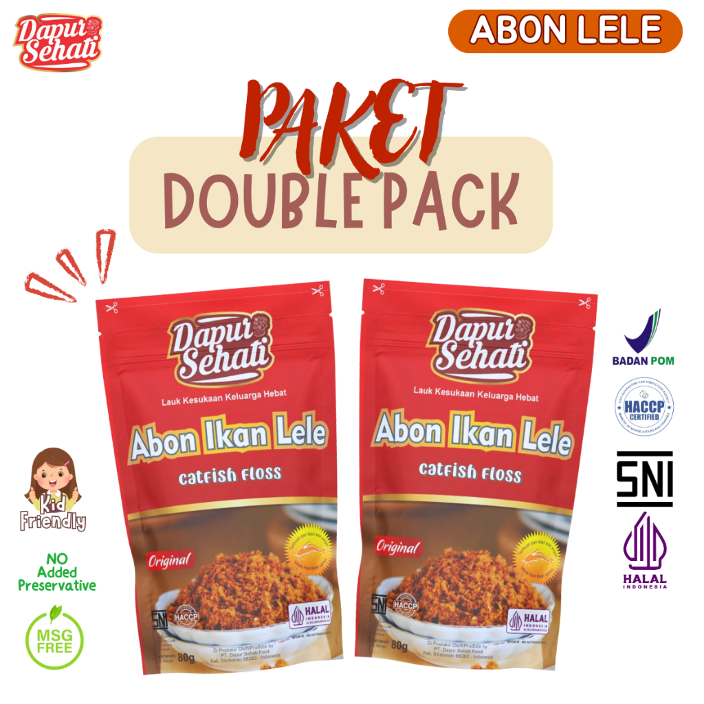 Jual Double Pack - Abon Ikan Lele Dapur Sehati 100% Dari Ikan Lele ...