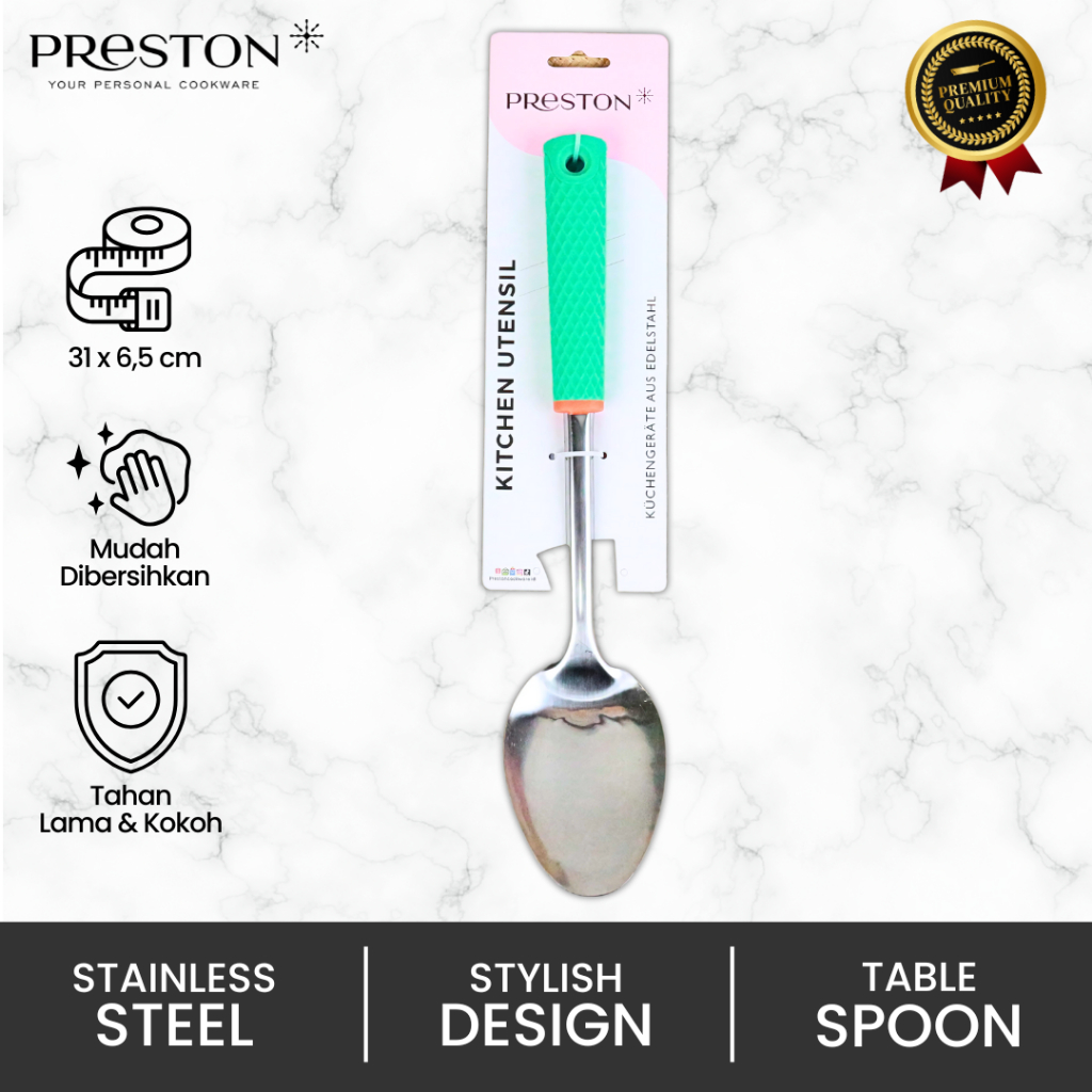 Jual Preston Cookware Table Spoon Sendok Saji Stainless Steel Anti Slip ...