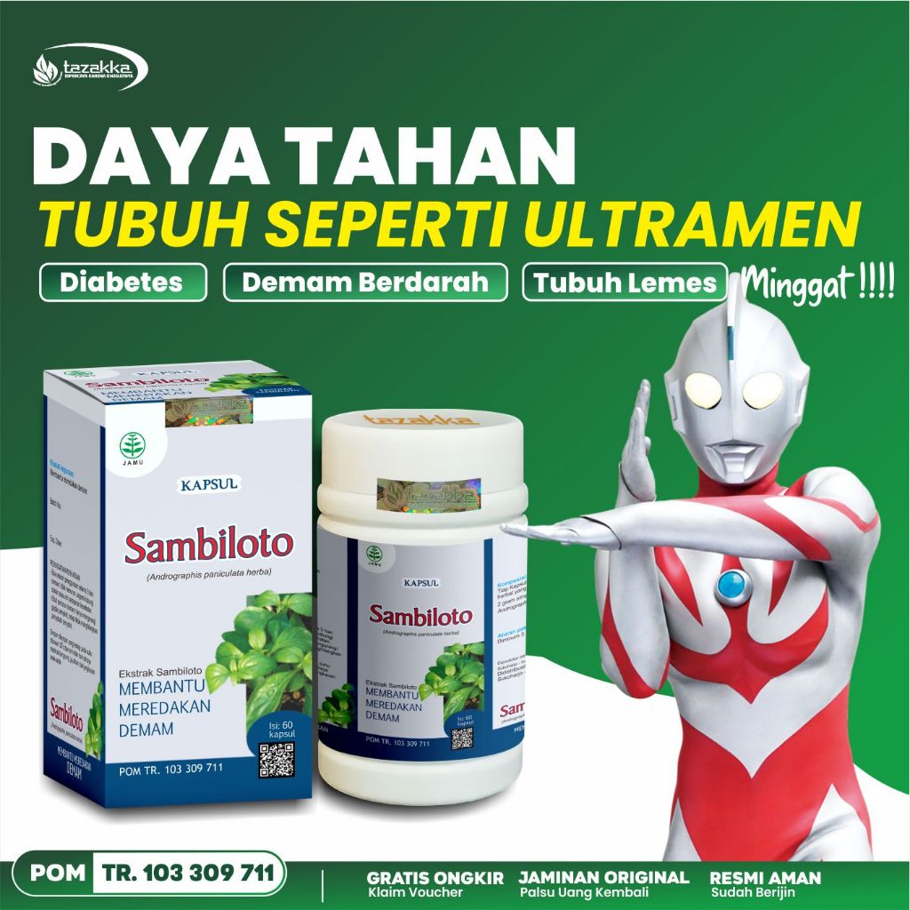 Jual Obat Diabetes Dan Vitamin Daya Tahan Tubuh Kapsul Sambiloto ...