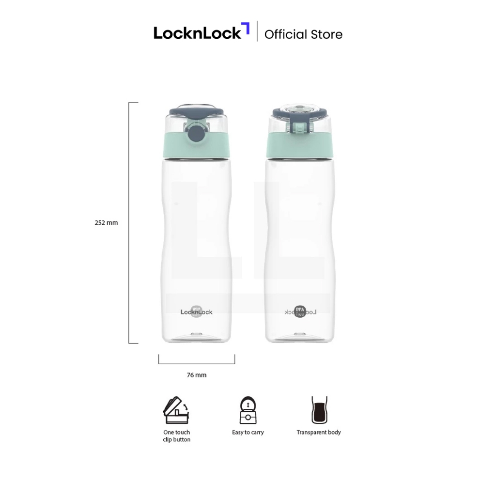 Jual LocknLock Exclusive Curve Botol Minum 750ml - HAP690 | Shopee ...