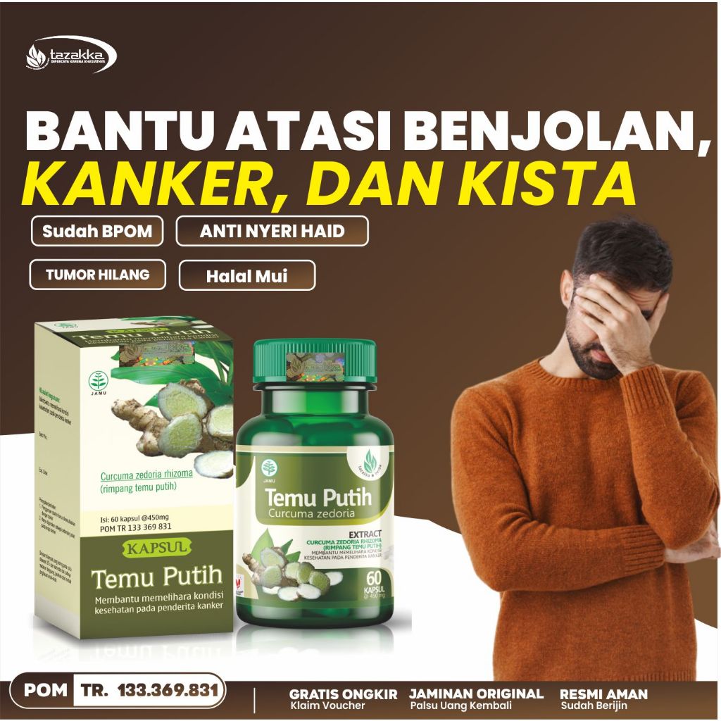 Jual Obat Kanker Herbal dan Tumor Temu Putih Tazakka isi 60 Kapsul ...