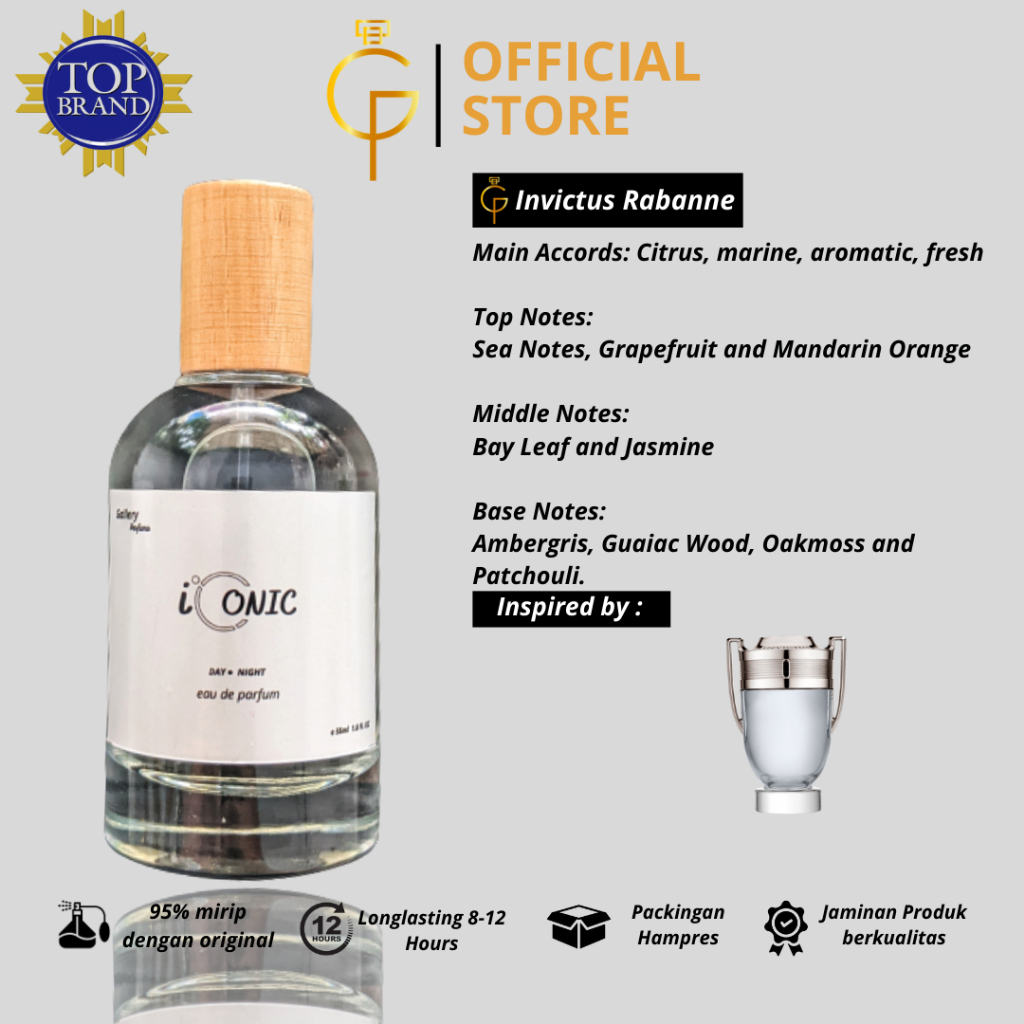 Jual Parfum Invictus Men Dupe 35/55ml by ICONIC - Parfum unisex ...