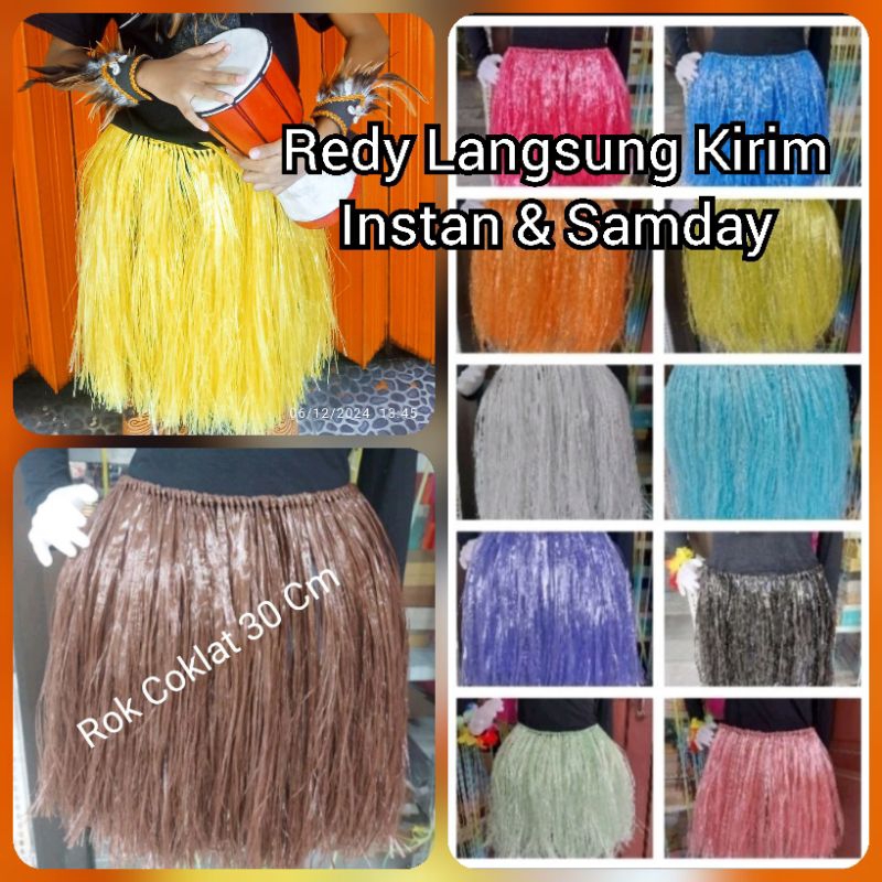 Jual Rok Rumbai Tali Rafia Untuk Tari Adat Anak TK dan SD Ukuran 30 cm ...