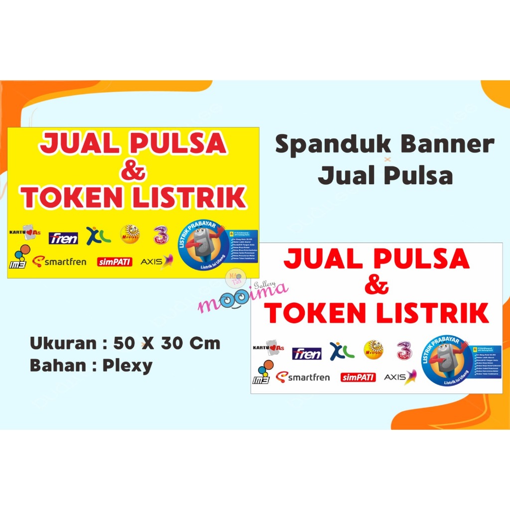 Jual Spanduk banner Jual Pulsa 50x30cm | Shopee Indonesia