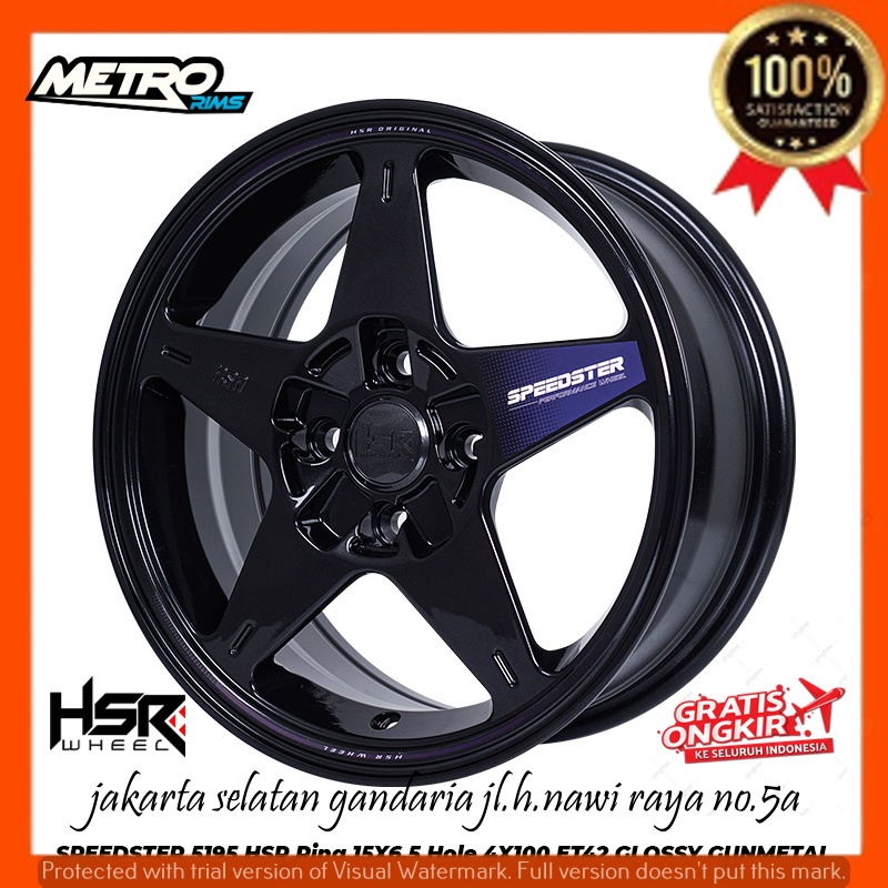 Jual VELG MOBIL RACING RING 15 PCD 4X100 UNTUK BRIO JAZZ AGYA AYLA ...