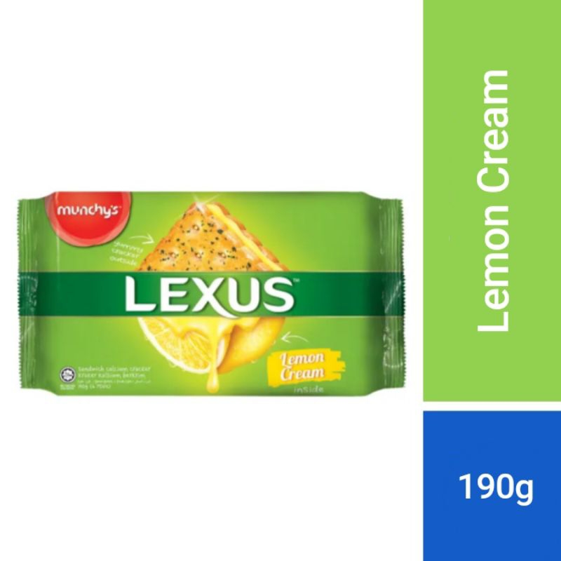 Jual MUNCHY'S LEXUS Biskuit Lemon Cream Sandwich Malaysia (190g ...