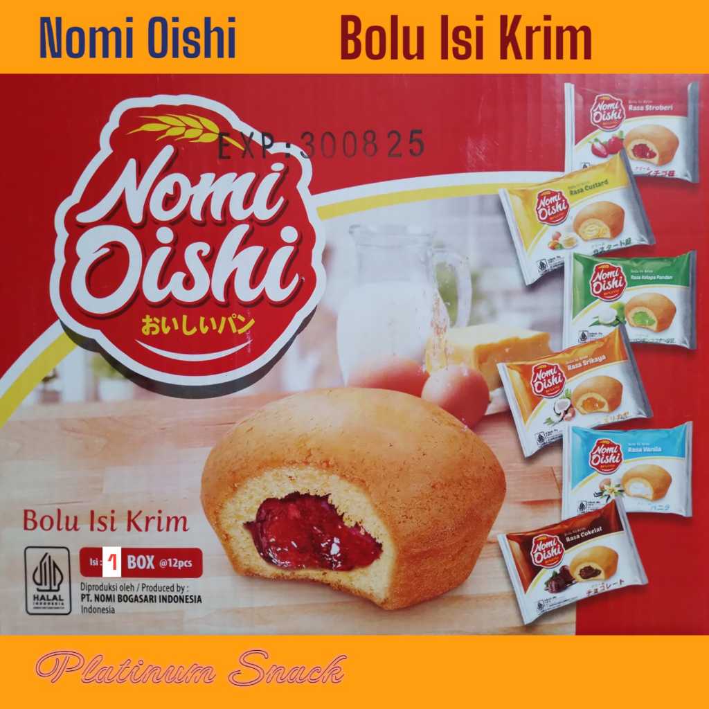 Jual Nomi Oishi Bolu Krim | Isi 12 Pcs | Shopee Indonesia