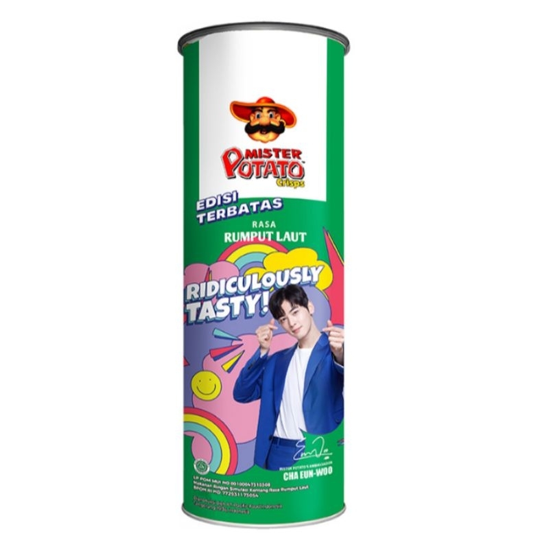 Jual MISTER POTATO Crisps Keripik Kentang Rumput Laut kaleng 80 gram ...