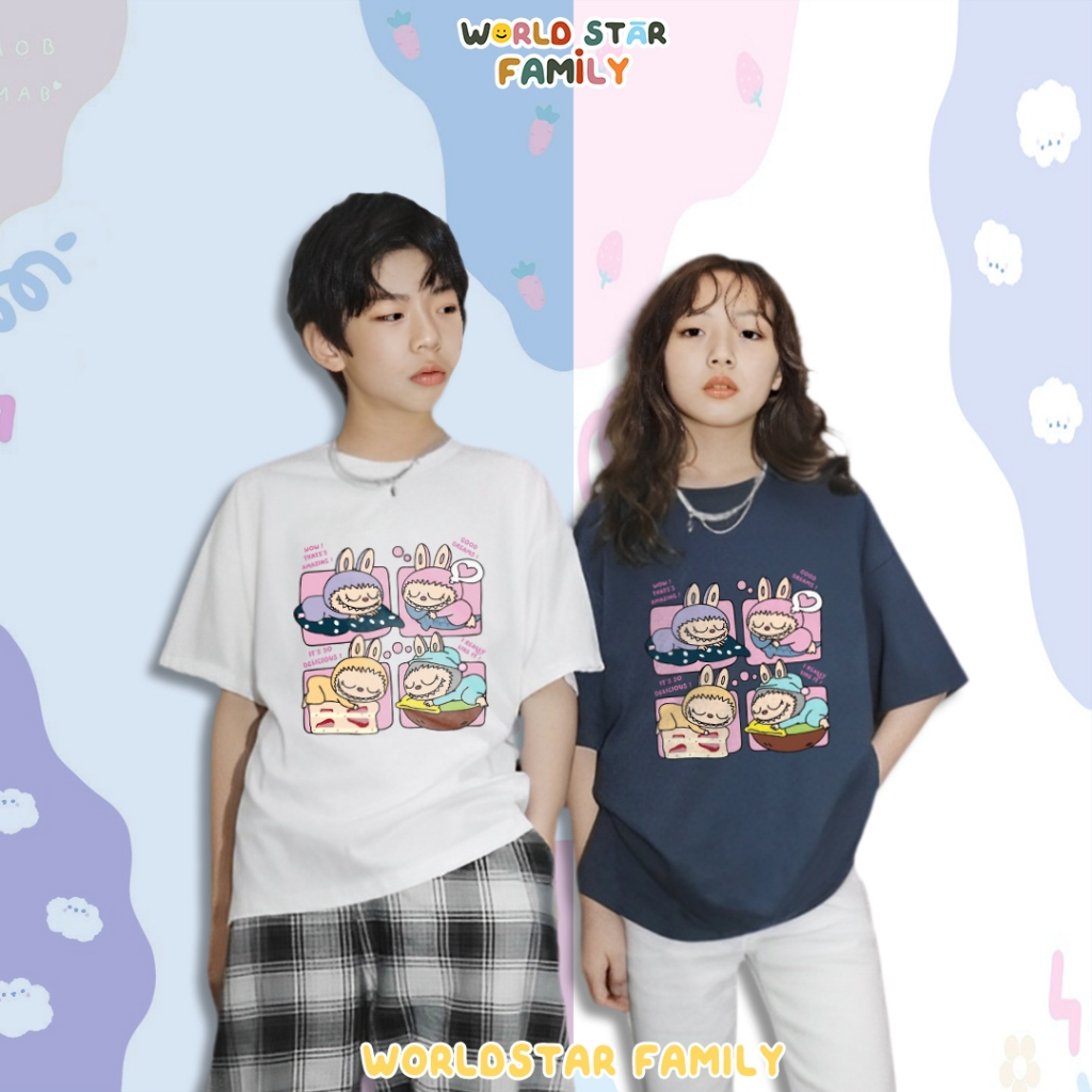 Jual WSF Kaos Couple Keluarga LABUBU Kaos Couple Keluarga Lucu Kaos ...