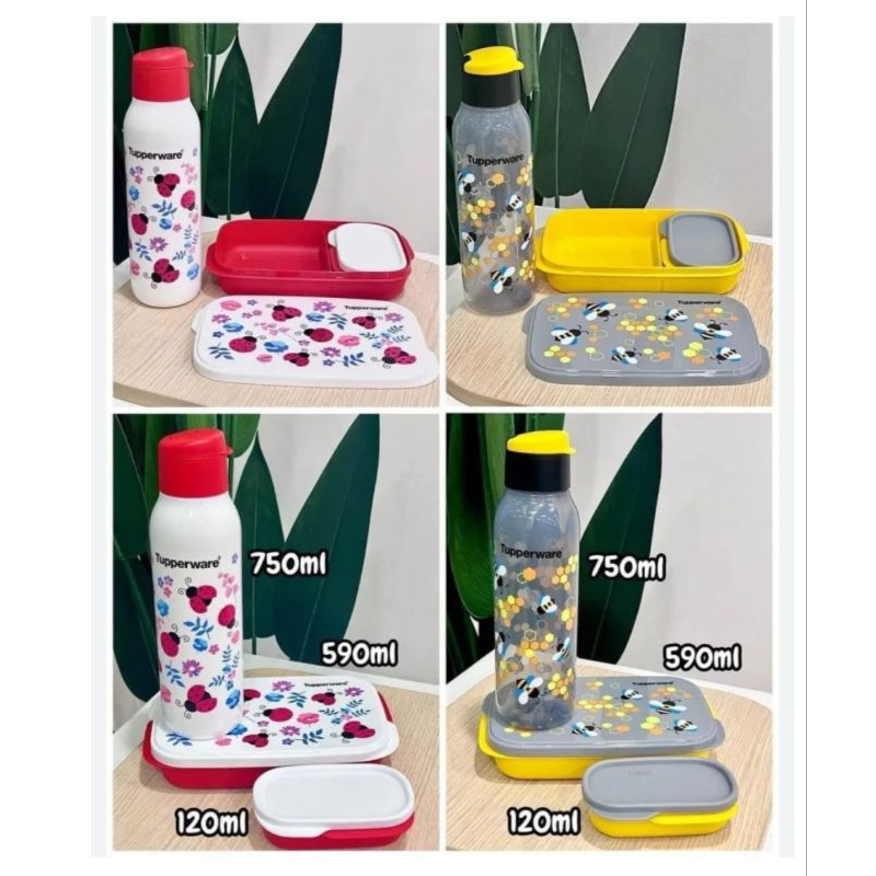 Jual Tupperware Avanger Lunch Set / Foot Ball Lunch Set | Shopee Indonesia